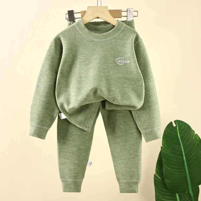 ・商品カテゴリ: 子供用インナーウェア・対象年齢: 中小・対象: 男女兼用・ネックライン: ラウンドネック・厚さ: 厚手・柄: 無地、漫画、文字・特徴: 柔らかい、セットアップ、漫画、文字、可愛い・機能: 保温・色: ピンク、紫、青、グレー...