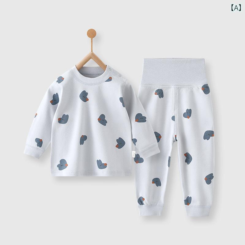 ・対象年齢: 婴幼童(1~3歳，80~100cm)・カテゴリ: 子供用下着・素材: 綿・生地: 綿100%・ネックライン: ラウンドネック・柄: キャラクター、抽象・タイプ: セットアップ・特徴: 腹巻き付き、肩開き(一部サイズ)・厚さ: ...