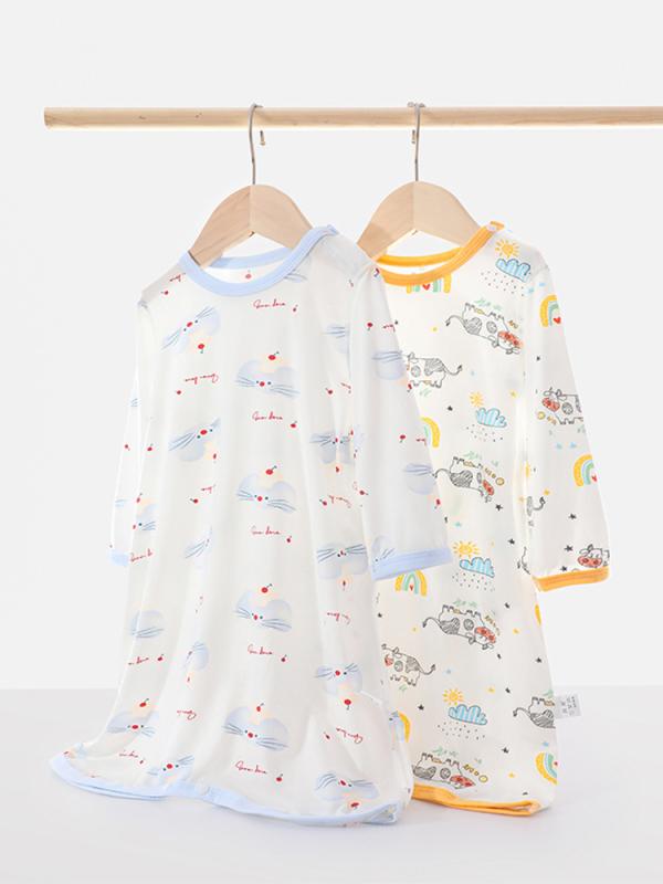 ・カラー: レインボーカウ、大耳ネズミ、小恐竜、小ミルクドラゴン、小ライオン、小パンダ・対象: 男女兼用・対象年齢: 1~3歳 (80~100cm)・素材: 粘纤・素材構成: 95.8%・スタイル: 着回し・厚さ: 薄手・柄: 動物、ストラ...