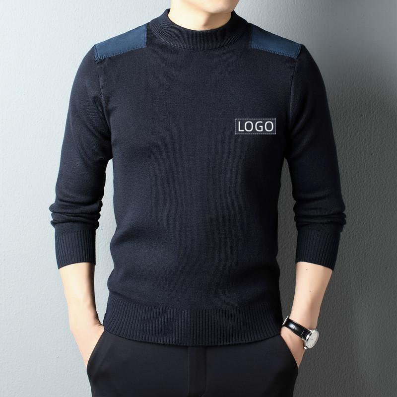 ・カテゴリ: ニット・素材: ウール・ネックライン: クルーネック・袖丈: 長袖・スタイル: ベーシック・対象: メンズ・色: 紺Vネック、紺クルーネック、紺ベスト、紺ウールパンツ・サイズ: 85, 90, 95, 100, 105, 11...