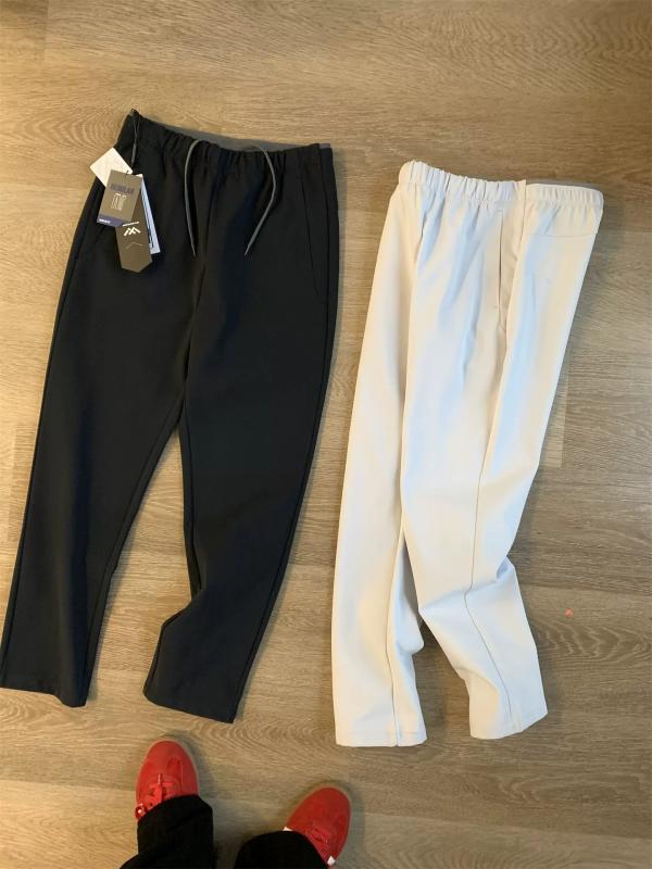 ・カテゴリ: カジュアルパンツ・スタイル: ベーシック・パンツの長さ: フルレングス・股上: ハイウエスト・ベルト: なし・厚さ: 普通・柄: 無地・素材: ポリエステル繊維混紡・主な素材: ポリエステル100%・対象: 青年・シーン: カ...