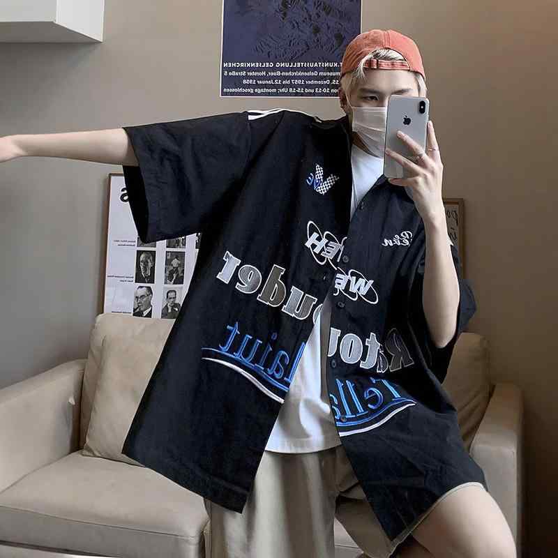 ・カテゴリ: シャツ・スタイル: 韓国風・素材機能: 抗菌、耐摩耗性、高色堅牢度・柄: 無地・対象年齢: 成人・対象: メンズ・タイプ: カーディガン・フィット: ゆったり・襟の形: スタンドカラー・袖丈: 半袖・厚さ: 普通・ディテール:...