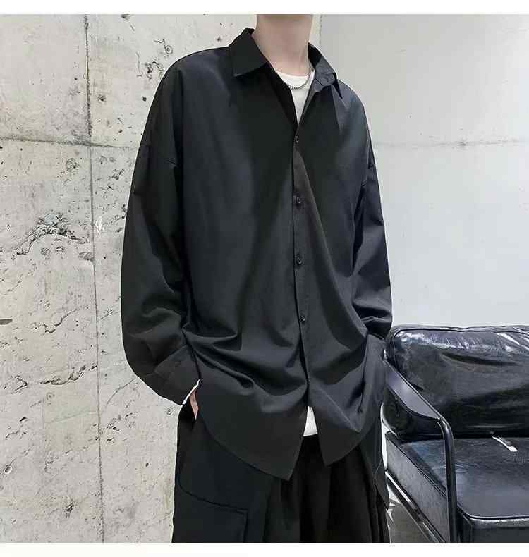 ・カテゴリ: シャツ・スタイル: カジュアル・素材: ポリエステル混紡・ネックライン: 襟付き・袖丈: 長袖・柄: 無地・厚さ: 普通・フィット: ルーズ・対象年齢: 成人・対象: 男性・色: ブラック, グレー, ホワイト・サイズ: M,...