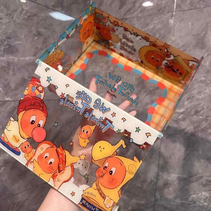 ・カテゴリ: 文具収納ボックス・素材: アクリル・機能: 整理・場所: 書斎・スタイル: 和風・カラー: 星柄・サイズ: 約16cm x 12cm x 12.5cm