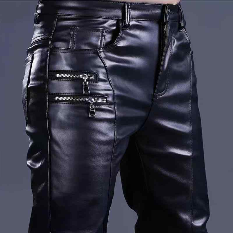 ・柄: 無地・厚さ: 普通・パンツ型: スキニー・素材: PUレザー・ウエスト: ミドルウエスト・サイズ: 28, 29, 30, 31, 32, 33, 34, 35, 36, 38・カラー: ブラック・スタイル: 韓国風・シーン: カジュアル