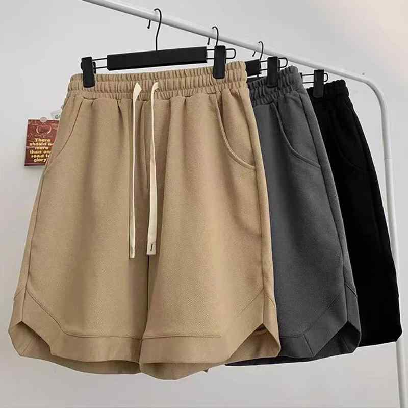 [ "・素材: 綿毛布", "・スタイル: ストレートパンツ", "・パンツの種類: ワイドレッグ", "・パンツ丈: 5分丈", "・ウエスト: ゴ...