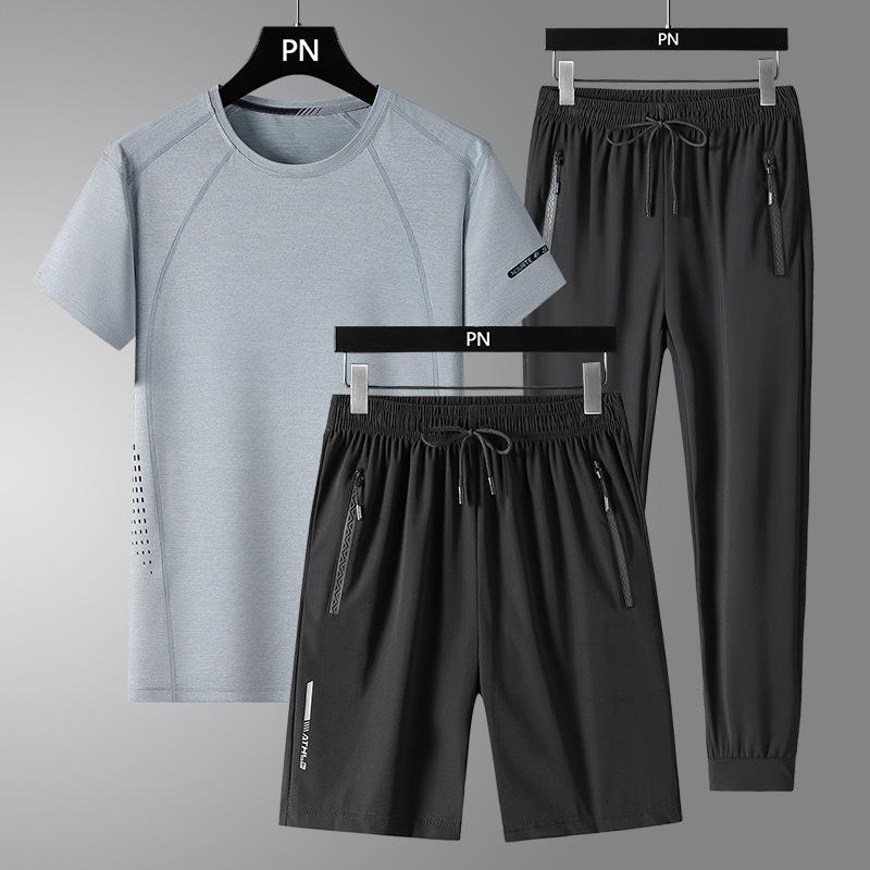 ・スタイル: 韓国・厚さ: 薄手・パンツ丈: 長ズボン・トップス種類: Tシャツ・袖丈: 半袖・フード: なし・対象年齢: 18-24歳・生地: ポリエステル繊維・主素材: ポリエステル80%・シーン: カジュアル・カラー: ブラック, 豆...