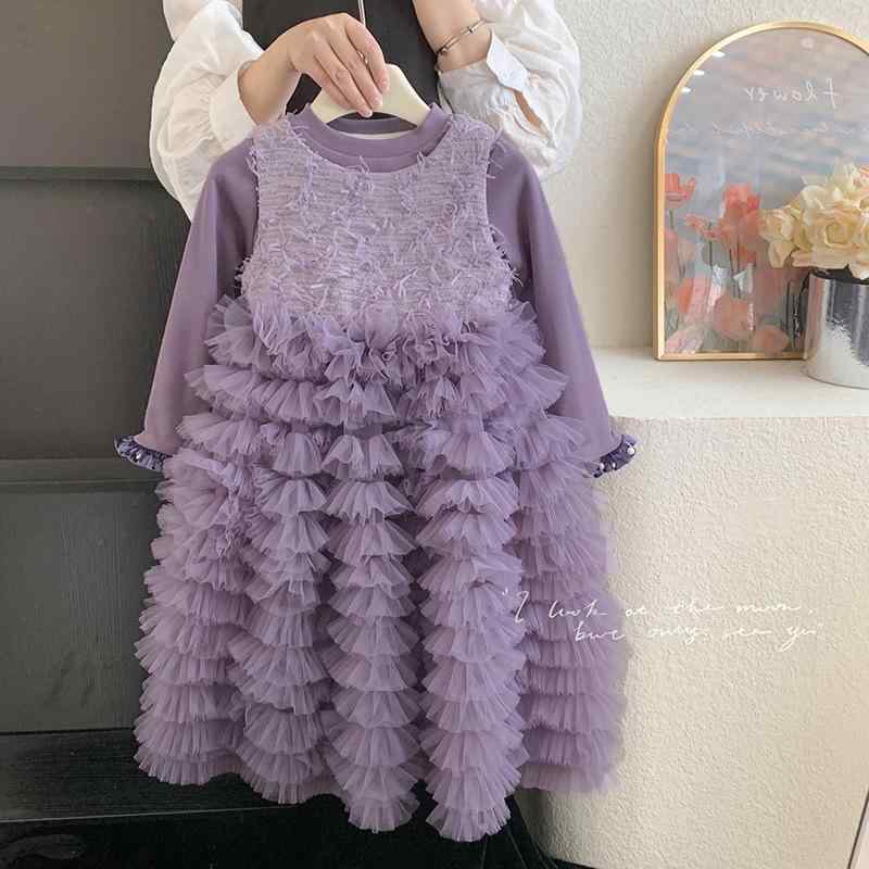 ・対象: 女児・スタイル: 韓国風・セット内容: スカート、トップス・袖丈: 長袖・フード: なし・厚さ: 普通・素材: 綿混紡・主素材: 綿80%・安全等級: B類・トップス: プルオーバー・色: 紫、ピンク・対応身長: 100cm、11...