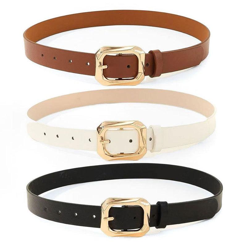 ・素材: PUレザー、合金（バックル）・カラー: ブラック、キャメル、ホワイト、コーヒー・ベルト幅: 2～4cm・ベルト長: 105cm・バックルタイプ: ピンバックル・対象: 男女兼用・スタイル: ビジネス、ベーシック、エレガント、ミニマ...