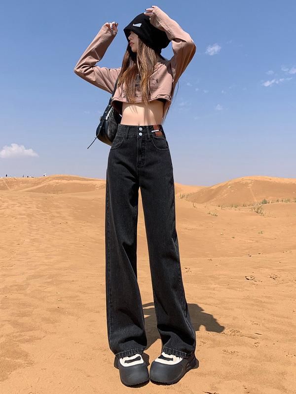 ・商品カテゴリ: デニムパンツ・素材: 綿、その他・スタイル: ストレート・パンツ丈: フルレングス・ウエスト: ハイウエスト・厚さ: 普通・デザイン: レザー・カラー: ブラックグレー、レトロブルー、ダークブルー、ライトブルー・サイズ: ...