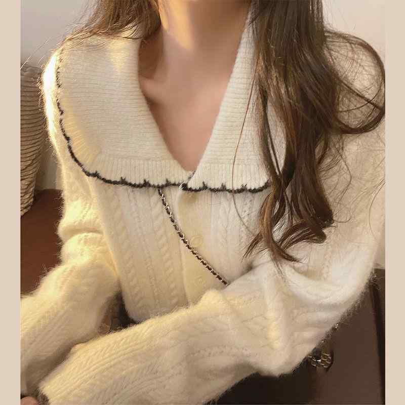 ・カテゴリ: カーディガン・素材: ポリエステル、アクリル・柄: 無地・厚さ: 中厚・スタイル: カーディガン・シルエット: ゆったり・袖丈: 長袖・袖タイプ: レギュラー・襟型: 襟付き・デザイン: 無地、ステッチ・カラー: オフホワイト...