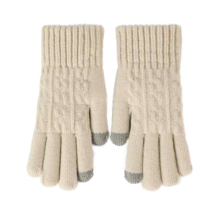 ・機能: タッチスクリーン対応、保温、防風・タイプ: 分指手袋・カラー: ブラック、スモークグレー、レザーレッド、アプリコット、グリーン・サイズ: フリーサイズ・素材: アクリル・主素材含有量: 51～60%・スタイル: 万能、ミニマル、カ...