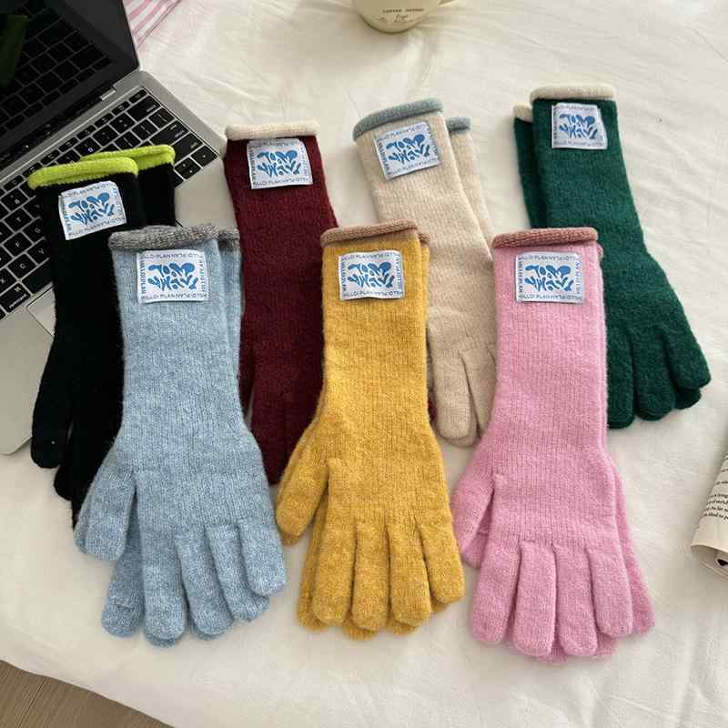 10個セット・項目名: 機能・値: 保温・項目名: スタイル・値: 分指手袋・項目名: カラー・値: ピンク, ブラック, イエロー, ワインレッド, ブルー, m色, 深緑・項目名: 素材・値: ポリエステル・項目名: 主素材成分含有量・...