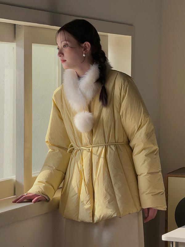 ・カテゴリ: 綿衣/綿服・素材: ポリエステル・詰め物: 羽毛綿・スタイル: 韓国風、カジュアル・着丈: 普通（50cm超～65cm以下）・袖丈: 長袖・シルエット: ゆったり・襟の形: ラウンドネック・ファー: 有り・前立て: ジッパー・...