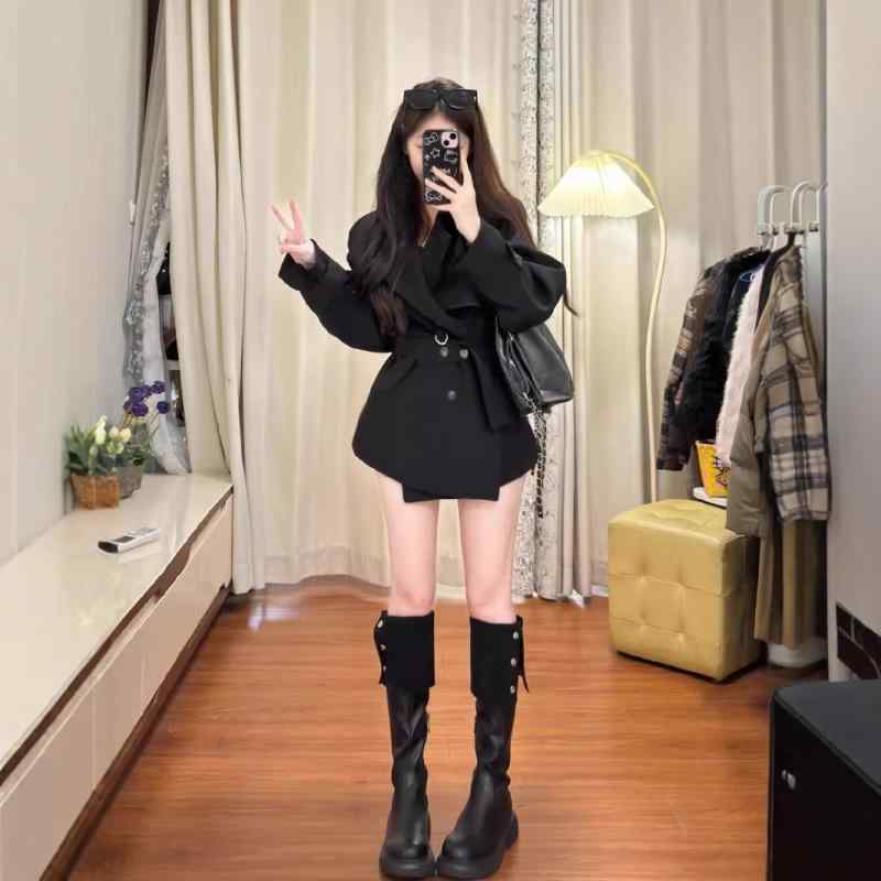 ・素材: 綿・柄: 無地・厚さ: 中・フィット: スリム・ネックライン: 襟付き・袖丈: 長袖・色: 画像色・サイズ: S、M・スタイル: 日韓カジュアル・袖のタイプ: レギュラー袖・前立て: ダブルブレスト・対象年齢: 成人・対象性別: ...