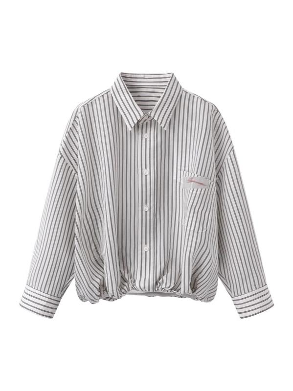 ・素材: ポリエステル繊維・柄: ストライプ、格子・スタイル: カーディガン・袖丈: 長袖・シルエット: レギュラー・着丈: ミドル丈(50cm<着丈≤65cm)・ネックライン: 襟付き・袖のタイプ: レギュラー袖・デザイン: 切り替...