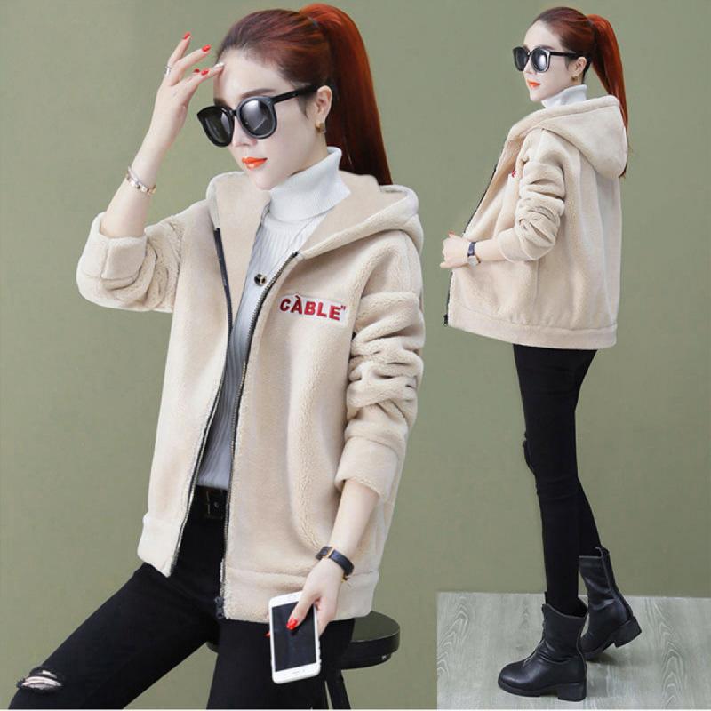 ・素材: ポリエステル・柄: 文字・スタイル: カジュアル、韓国風・シルエット: スリム・袖丈: 長袖・袖のタイプ: レギュラー・襟の形: フード付き・要素: ジッパー、刺繡・カラー: ブラウン、ブラック、アプリコット・サイズ: M、L、X...