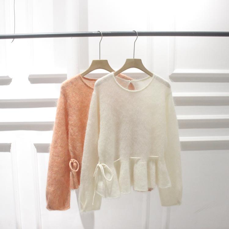 ・素材: モヘア、ナイロン・厚さ: 中・スタイル: プルオーバー・組み合わせ: シングル・フィット: ゆったり・着丈: ミドル(50cm超～65cm以下)・ネックライン: ラウンドネック・袖丈: 長袖・袖タイプ: レギュラー袖・ポイント: ...