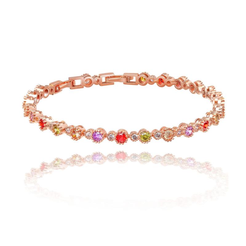 ・素材: 国際環境保護銅、人工合成ジルコン・スタイル: レディース・デザイン: 幾何学型・カラー: B0551, B0552, B0553, B0554, B0555・人気要素: レトロ・製品カテゴリ: 手饰