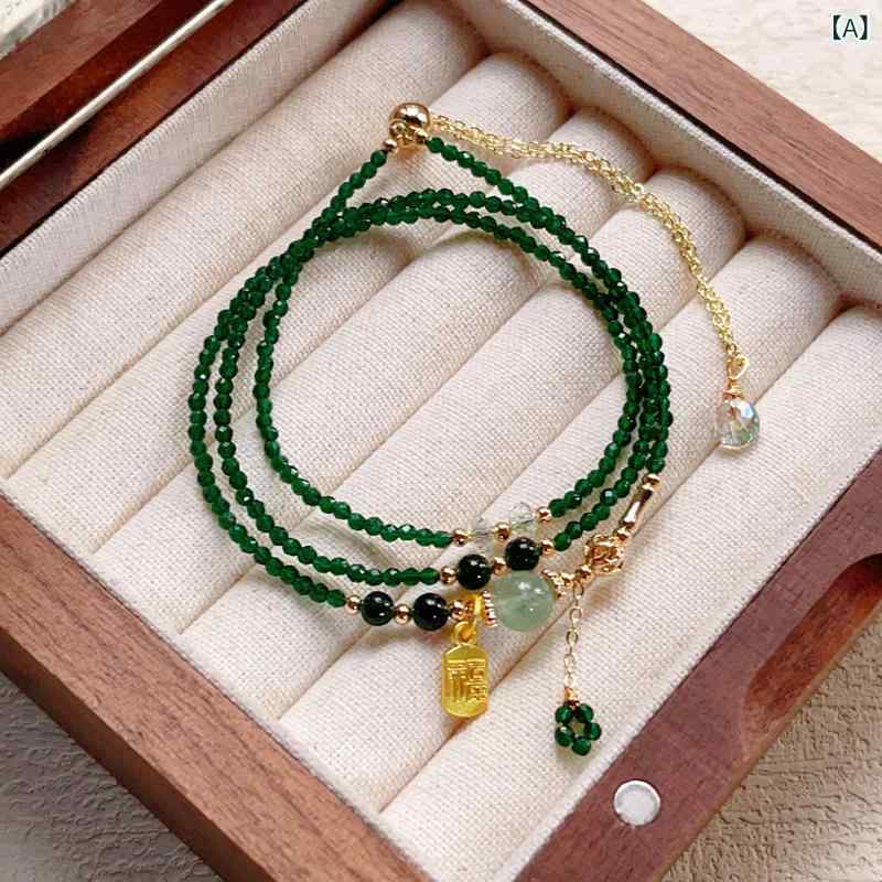 ・素材: 绿尖晶・スタイル: 韩版韩式、清新甜美・対象: 女性・種類: ブレスレット・形状: その他・カラー: K169绿尖晶
