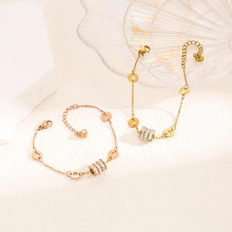 ・素材: チタン鋼・処理方法: 電気メッキ・スタイル: レディース・デザイン: 文字、数字、アルファベット・カラー: ゴールド、ローズゴールド・カテゴリー: ブレスレット・対象: 男女兼用・テイスト: ミニマル、ファッション