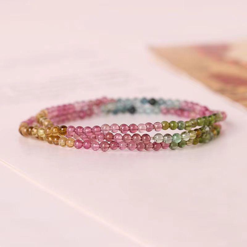 ・素材: 碧玺・処理方法: 電気メッキ・スタイル: 女性用・デザイン: 幾何学型・用途: 旅行記念・カラー: 简约百搭三圈碧玺手链・流行要素: テクスチャ、自然・スタイル分類: ファッション・カテゴリー: ブレスレット・対象: 女性