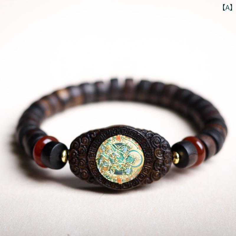 ・素材: 木材・スタイル: 男女兼用・デザイン: その他・カラー: 約9*5mm薬 таблетка珠手串・流行要素: 図案、祥雲、縁起の良い図案・スタイル: エスニック・カテゴリー: ブレスレット・対象: 男女兼用・特徴: エスニック/中国風