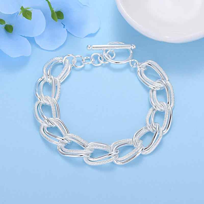 ・素材: 环保铜镀厚银・処理方法: 电镀・スタイル: 男式・デザイン: 几何型・用途: 旅游纪念・カラー: H290双圈手链・流行要素: 音符, 五角星, チェーン, アシンメトリー, 捕梦网, 八芒星・スタイル: 时尚OL・対象: 男女兼...