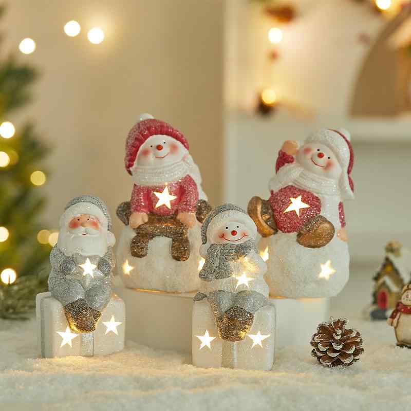 ・素材: その他・カラー: 紫色女の子クリスマスツリー, 紫色男の子クリスマスツリー, グレー発光雪だるま, グレー発光老人, 赤色発光丸帽子雪だるま, 赤色発光毛帽子雪だるま・スタイル: 韩版, ビジネス, 田園, カートン, 欧風, ア...