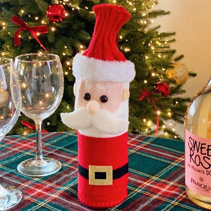 ・素材: その他・カラー: 花柄老人酒套, 雪だるま酒套, カートゥーン赤ヘラジカ酒套, 白眉毛老人酒套, 茶色ヘラジカ酒套・スタイル: その他・適用イベント: クリスマス