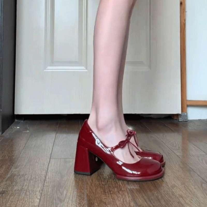 ・流行の要素: 浅口、太ヒール・靴のつま先の形状: 魚の口・アッパー素材: PU・スタイル: 韓国版・対象: 女性・ヒールの高さ: 8cm超・柄: 無地・製品カテゴリ: ローファー・靴底素材: ゴム・インナー素材: PU・靴の高さ: ミドル...