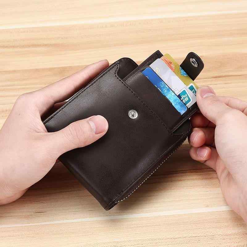 ・素材: PU・財布の折りたたみ数: 1つ折り・スタイル: 都市シンプル・柄: 無地・裏地の材質: 合成皮革・カラー: 浅い茶色、濃い茶色、黒・機能: 防水、収納・適用場面: 日常・流行の要素: その他