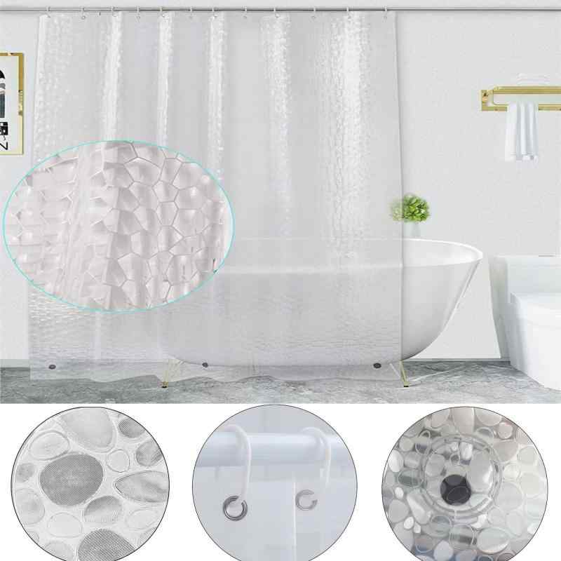 ・素材: PEVA・スタイル: 現代的・柄: 白色・カラー: 白色鹅卵石、白色水立方、白色猫眼・サイズ: 180cm×180cm、180cm×200cm