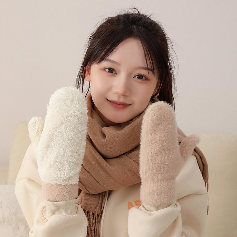 ・カテゴリ: 手袋・機能: 保温、防風・スタイル: 日韓、甘め、韓版・カラー: 米白色、黒色、灰色、米黄色、浅ピンク色、浅紫色・素材: 水貂毛、綿・主面料成分含量: 71%-80%・処理: 扎染・流行要素: 民族/国風・タイプ: ミトン