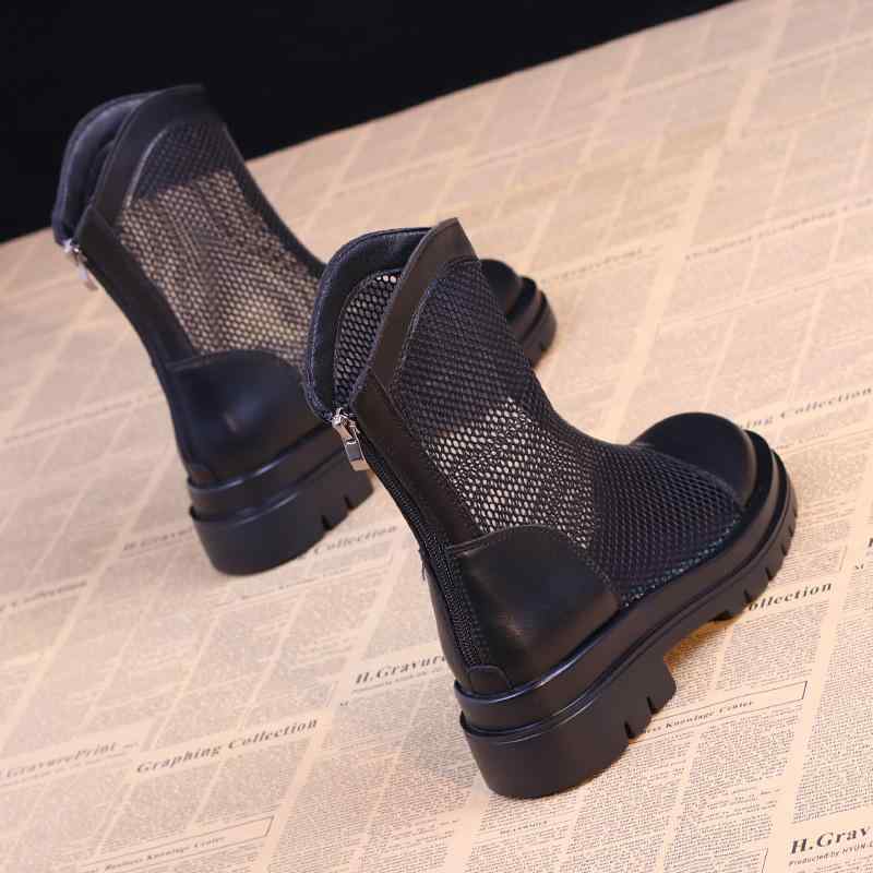 ・商品カテゴリ: 涼靴・対象年齢: 成人・靴の素材: 超繊・靴底の素材: ゴム・対象: 女性・スタイル: 韓国版・つま先の形状: ラウンドトゥ・ヒールの形状: 太ヒール・ヒールの高さ: ミドルヒール(3-5cm)・流行のブーツ: ファッショ...