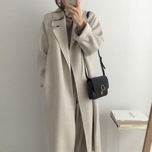 ・カテゴリ: レディースウールコート・素材: ウール・柄: 無地・厚さ: 中・フィット: スリム・着丈: ミドル丈(65cm超80cm以下)・襟の形: スーツ襟・袖丈: 長袖・加工: パッチワーク/拼接・カラー: 杏色, 白灰色, 棕色, ...