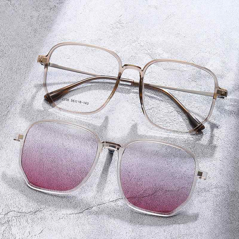 ・フレームカラー: 透明、ブラック、グレー、ブラウン・レンズカラー: ブラック、グレー、ピンク、ブラウン・レンズ材質: TAC・フレーム材質: TR+金属・UVカット: UV400・眼鏡構造: フルリム・スタイル: ビジネス、汎用、エレガン...