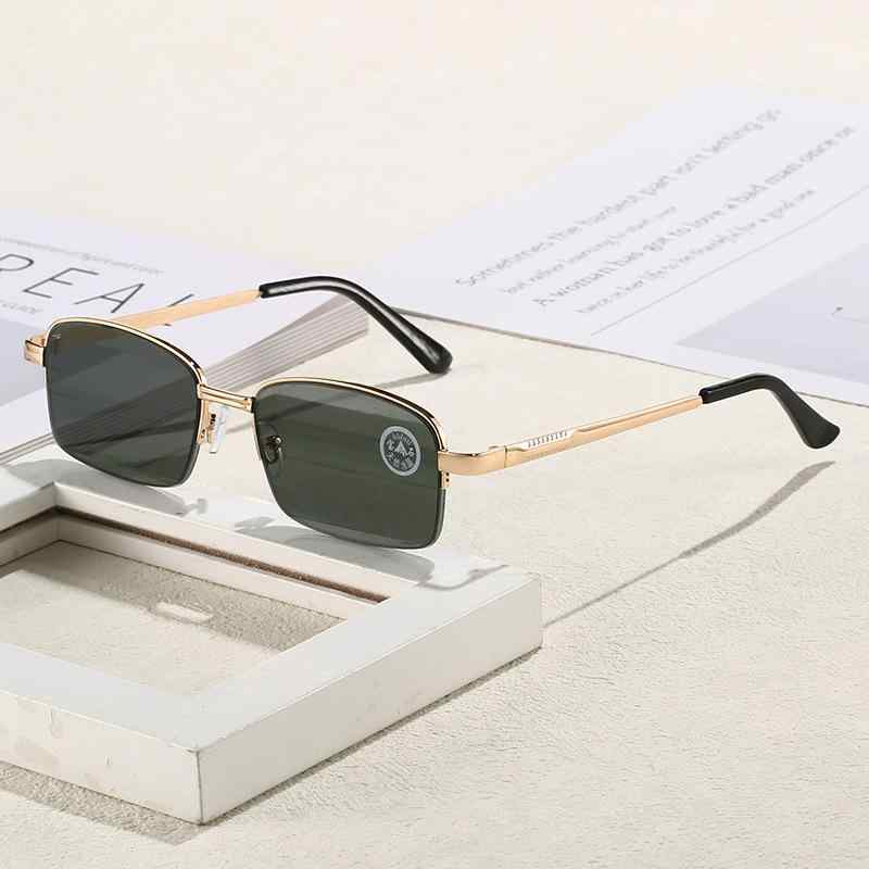 ・眼鏡構造: ハーフフレーム・UVカット: UV400・適用シーン: 日焼け防止、釣り、旅行、アウトドアスポーツ、サイクリング、おしゃれ、運転、舞台、パーティー・流行要素: 龍鳳模様・カラー: ゴールドフレームグリーンレンズ、ガンメタルフレ...