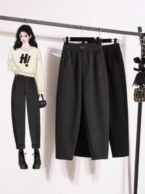 ・素材: 毛混紡、ポリエステル・パンツ型: テーパードパンツ・パンツ丈: 9分丈・ウエスト: ハイウエスト・厚さ: 中厚・デザイン: ポケット・カラー: ブラック、ダークグレー、ブラック【裏起毛】、ダークグレー【裏起毛】・サイズ: M、L、...