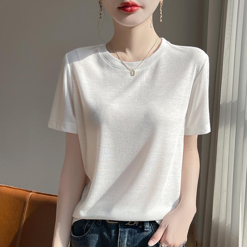 ・カテゴリ: Tシャツ・スタイル: 知性風・主な素材: 网纱、涤纶・袖丈: 短袖・版型: 宽松型・衣長: 普通款・ネックライン: 圆领・袖型: 常规款・カラー展開: 安可拉红、白色、藏青、甘草绿、黒色、米驼、深灰、胭脂红、粉色・サイズ展開:...