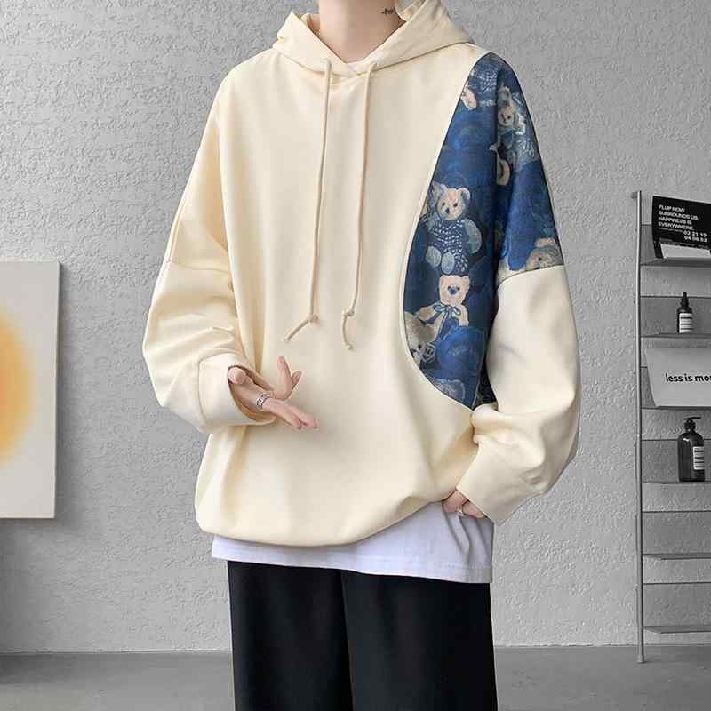 ・カテゴリ: トレーナー/フリース・スタイル: 韓国風・対象: 青年・袖丈: 長袖・ネックライン: 襟付き・フード: 有り・厚さ: 普通・素材: ポリエステル繊維 (91-95%)・生地: 化学繊維混紡・柄: 配色・ディテール: 配色・フィ...