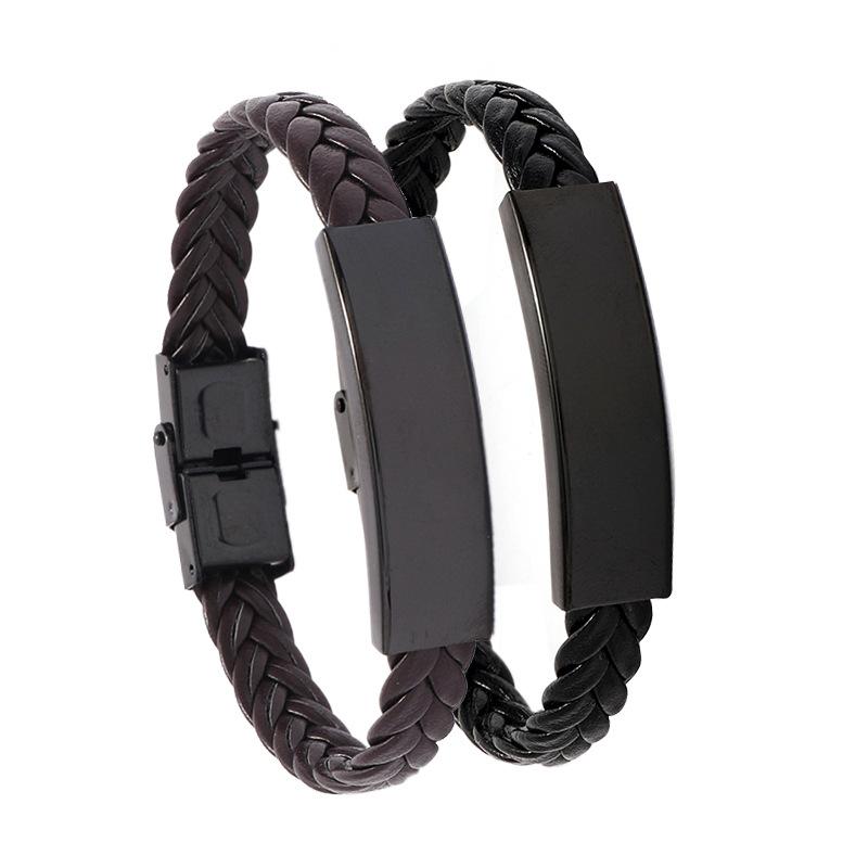 ・素材: レザー・仕上げ: 研磨・スタイル: ユニセックス・デザイン: 幾何学・商品カテゴリ: アクセサリー・カラー: ブラック、ブラウン・対象: 男女兼用・テイスト: 個性派