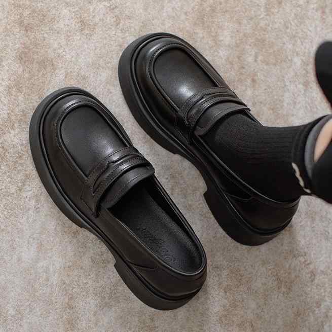 ・カテゴリ: ローファー・カラー: ブラック, ブラウン・サイズ: 32, 33, 34, 35, 36, 37, 38, 39・スタイル: 通勤・靴のつま先の形状: ラウンドトゥ・靴の高さ: ローカット・ヒールの高さ: ミドルヒール(3-...