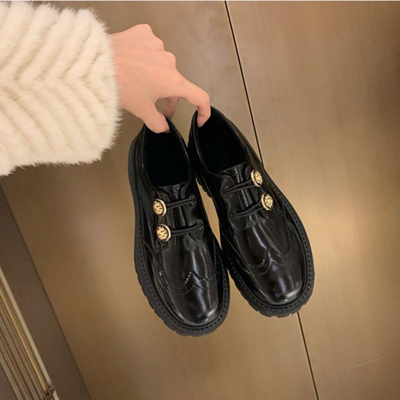 ・カラー: ブラウン・サイズ: 34, 35, 36, 37, 38, 39, 40・ヒールのタイプ: 太めヒール・つま先の形状: ラウンドトゥ・スタイル: 学生・アッパー素材: 牛革・皮革の特徴: 牛二層・ヒールの高さ: 3〜5cm・パタ...