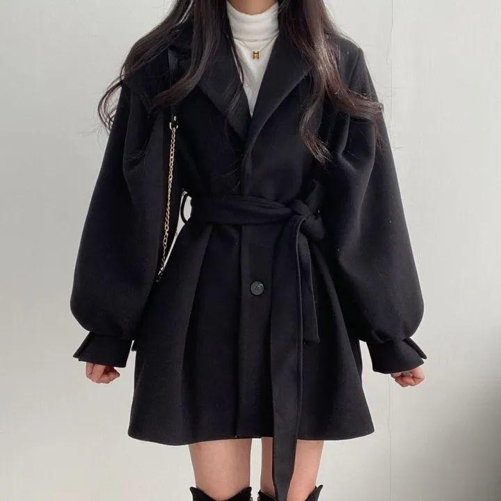 ・素材: ポリエステル・厚さ: 中・シルエット: ゆったり・着丈: 普通(50cm超え65cm以下)・襟の形: スーツ襟・袖丈: 長袖・デザイン: 紐・カラー: 杏色、ブラック・サイズ: S、M、L、XL、XXL・対象年齢: 大人・柄: ボ...