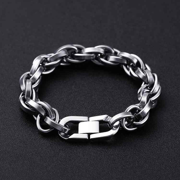 ・素材: チタン鋼・加工: 研磨・スタイル: メンズ・デザイン: 幾何学・カラー: 幅11mm×長さ19cm、幅11mm×長さ21cm、幅11mm×長さ23cm、幅11mm×長さ24cm・テイスト: INS風、個性派・カテゴリー: ブレスレ...