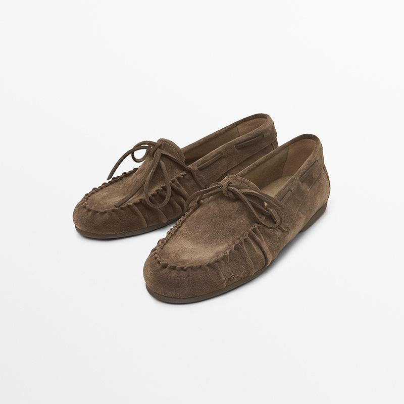 ・カラー: 焦糖色・サイズ: 35, 36, 37, 38, 39, 40・流行の要素: その他・靴のつま先の形状: 丸頭・スタイル: カジュアル・アッパー素材: 牛革・皮革の特徴: 反絨・ヒールの高さ: ローヒール(1-3cm)・パターン...