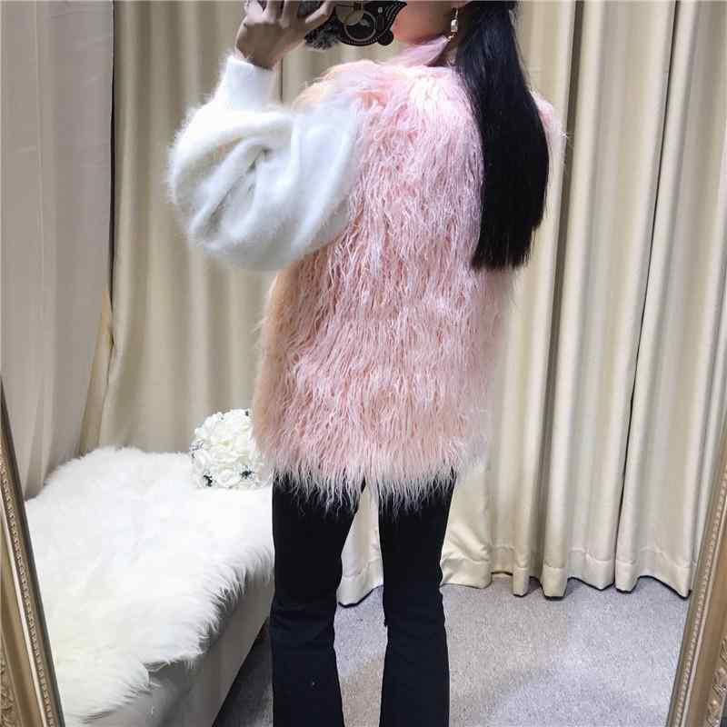 ・カテゴリ: 皮草・スタイル: OL通勤、欧美・着丈: 普通(50cm＜着丈≤65cm)・素材: 人造毛皮・カラー: ピンク、紫・サイズ: S、M、L、XL、XXL、XXXL・対象: 25-29歳、成人、女性・服装スタイル: 气质通勤