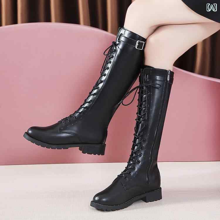 カテゴリ: ブーツ 対象年齢: 成人 性別: 女性 スタイル: 韓国風 ブーツタイプ: ライディングブーツ 流行要素: プラットフォーム 機能: その他 筒丈: ロング 厚さ: 普通 アッパー素材: マイクロファイバー カラー: ブラック ...