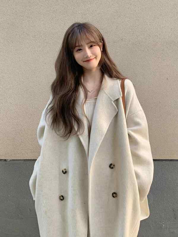 ・商品カテゴリ: 女式毛呢外套・素材: 毛呢、再生繊維・柄: 幾何学模様・厚さ: 厚手・フィットタイプ: ルーズ・着丈: ミドル丈(65-80cm)・襟型: 折り襟・袖丈: 長袖・袖のタイプ: 通常袖・色: オートミールアプリコット、ブラッ...